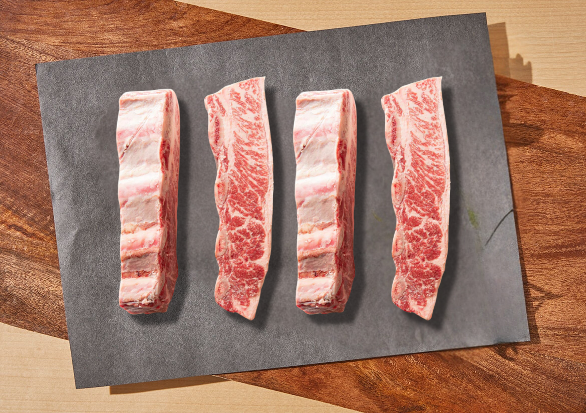 Local Grass-fed Beef 4-Bone Short Ribs (2'' Wide) | Mama Earth